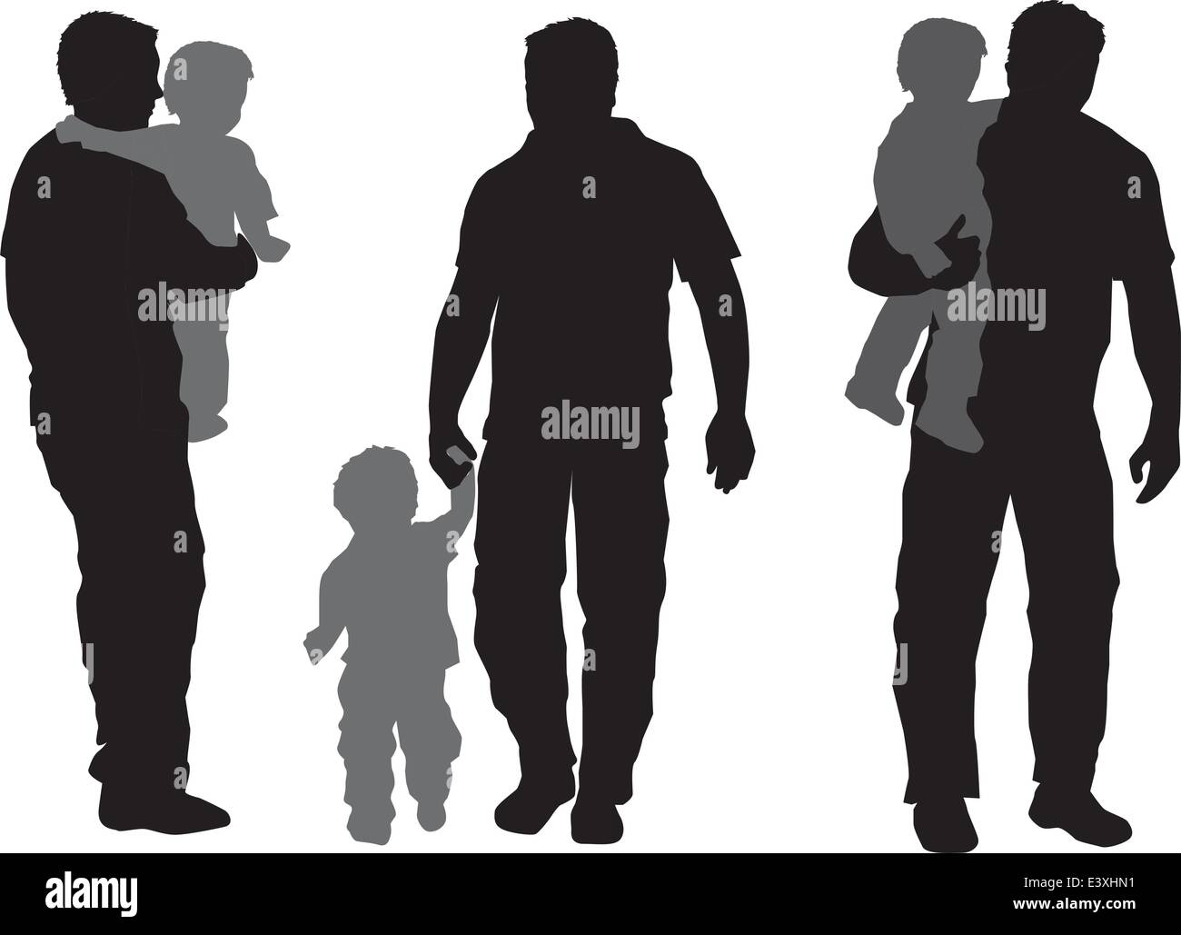Father son hand in Stock Vector Images - Alamy