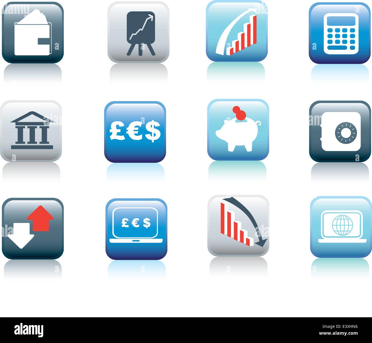 illustration of web buttons for finance and money Stock Vector Image ...