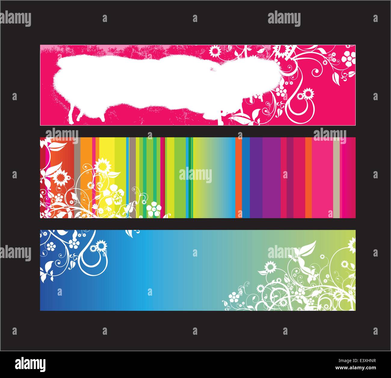 Website banners with space left for message Stock Vector Image & Art ...