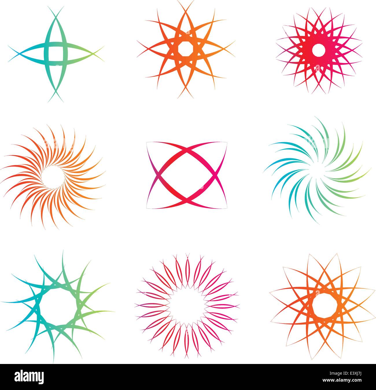 illustrations of colour logo marks and symbols Stock Vector Image & Art ...