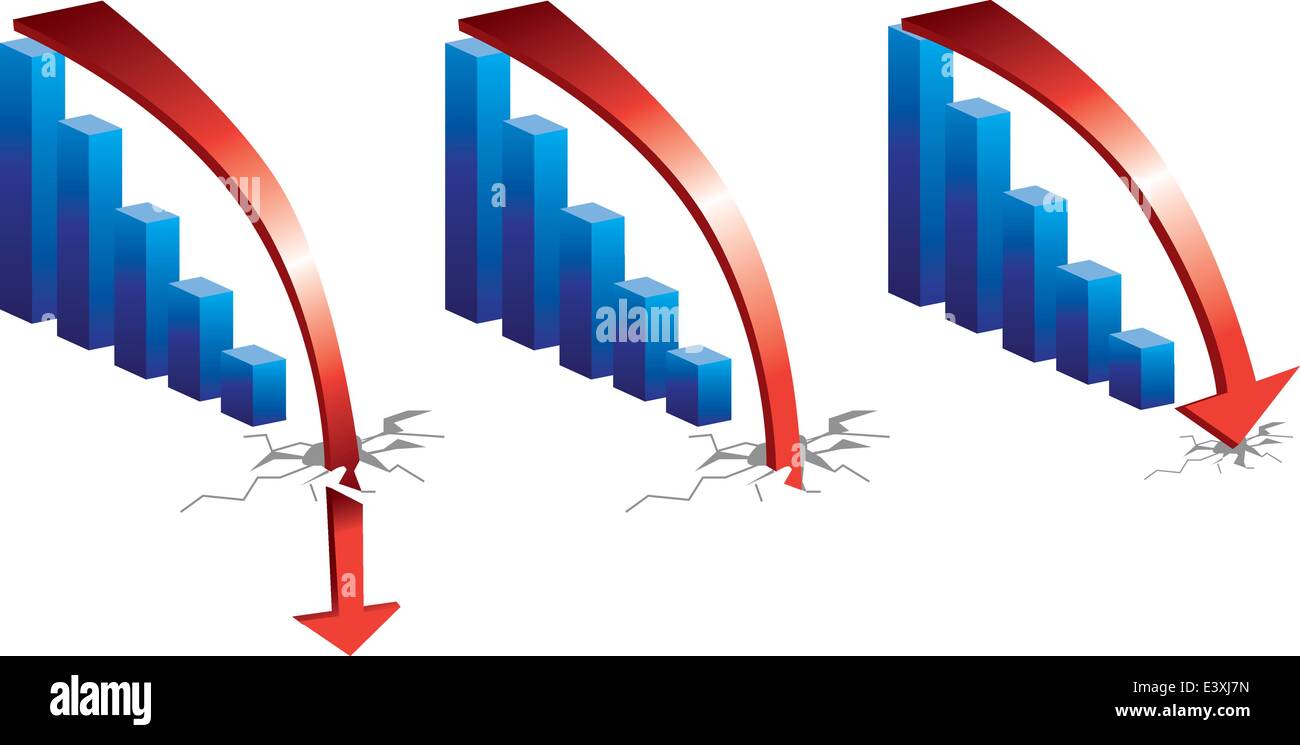 credit crunch, graph showing a sharp downturn and crash Stock Vector ...