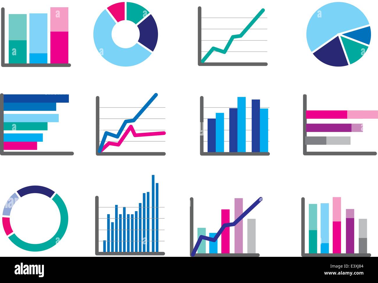 modern symbols respresenting type of graph Stock Vector Image & Art - Alamy