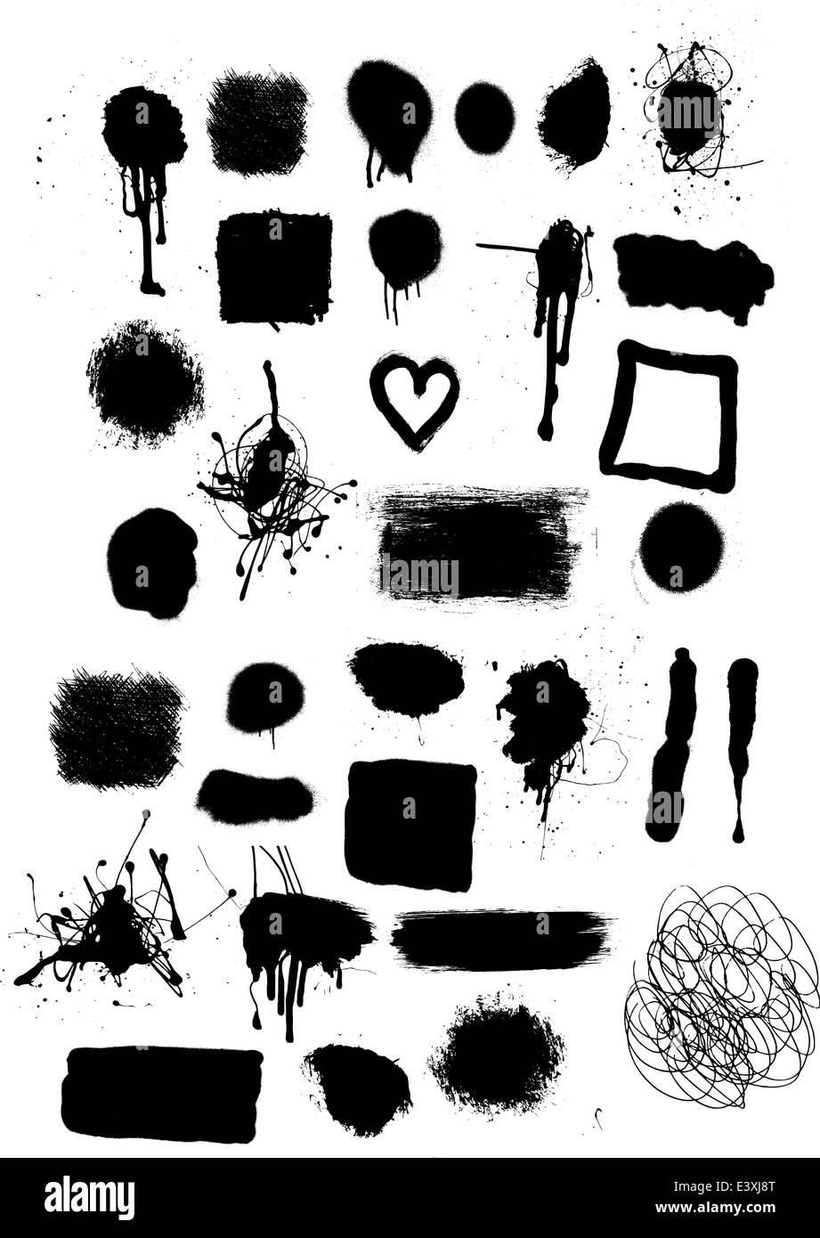 black grunge and and marks on white background Stock Vector Image & Art ...