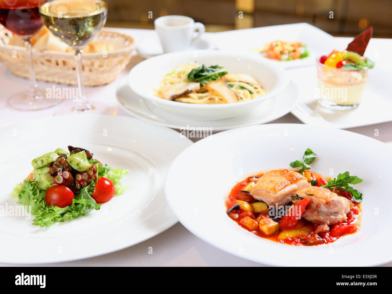 Full dining course Stock Photo - Alamy