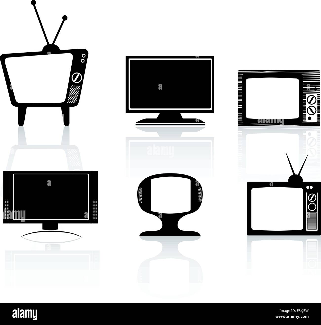 Television set 1960s Stock Vector Images - Alamy