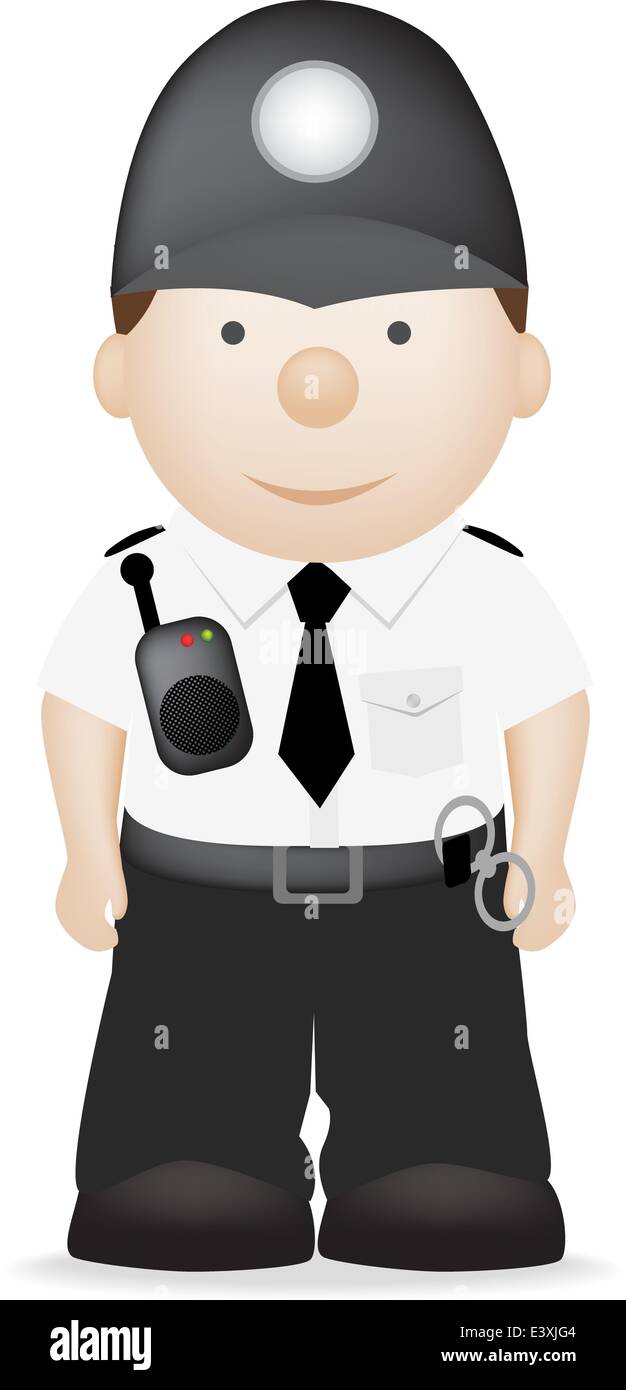 A vector illustration of a british policeman in uniform Stock Vector ...