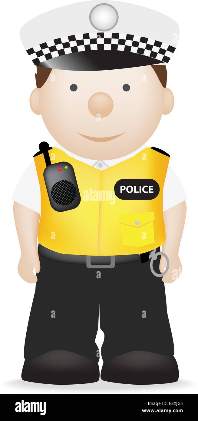 A vector illustration of a british policeman in uniform Stock Vector ...