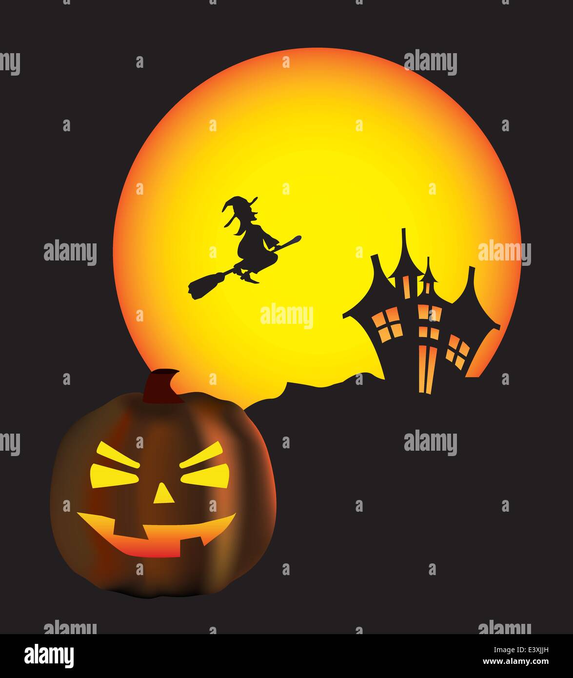 Cartoon witch house Stock Vector Images - Alamy