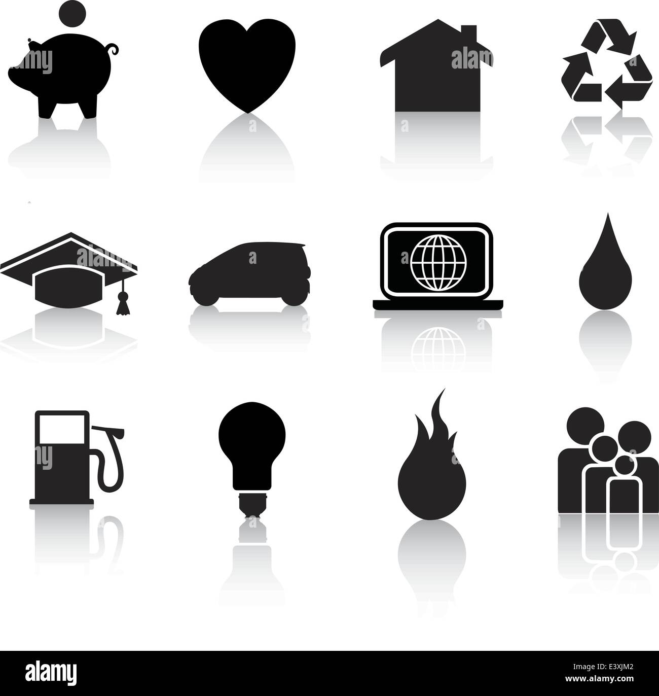 Family photo white house Cut Out Stock Images & Pictures - Alamy