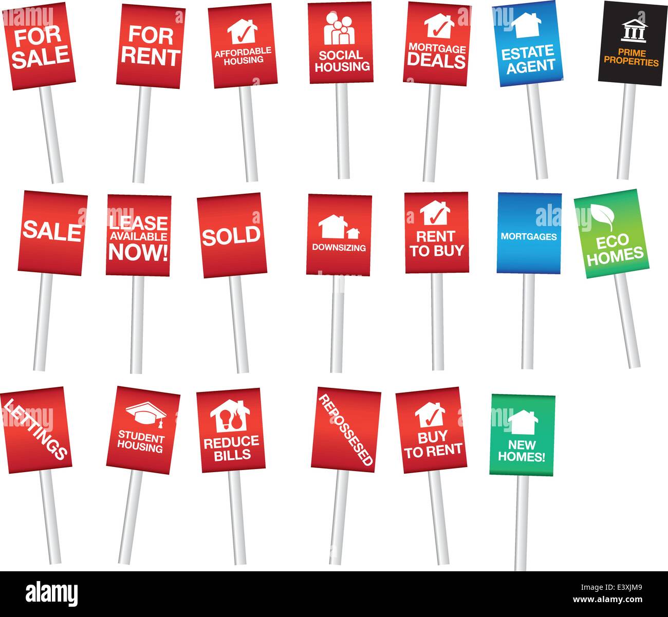 vector illustrations of housing signs Stock Vector Image & Art - Alamy