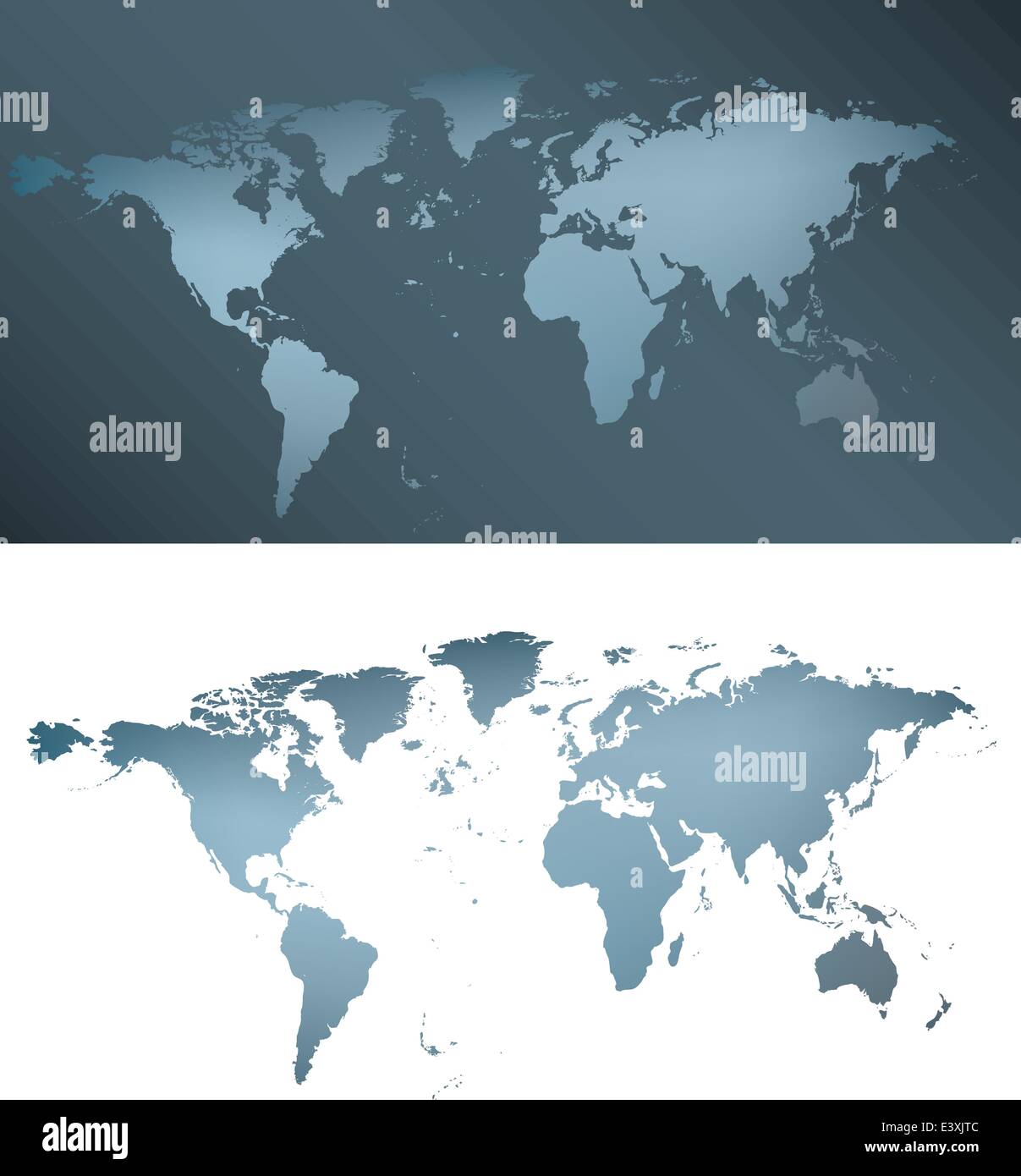 illustration of a grey and blue silver world map Stock Vector Image ...