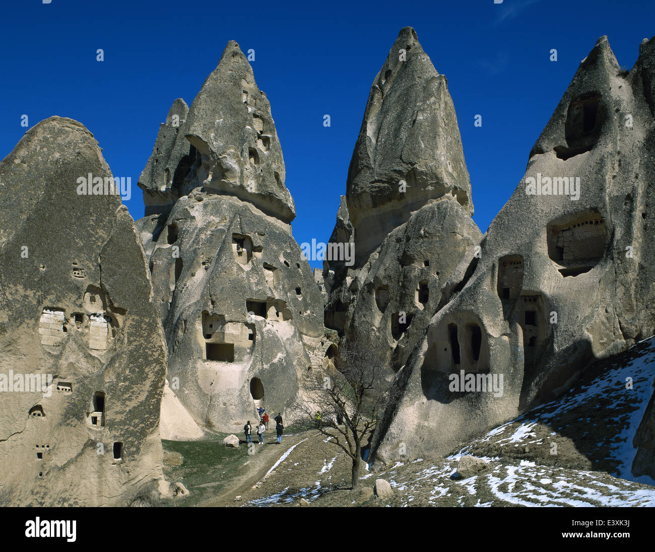 Turkey. Cappadocia. Valley of Uchisar. Cave house. Central Anatolia ...