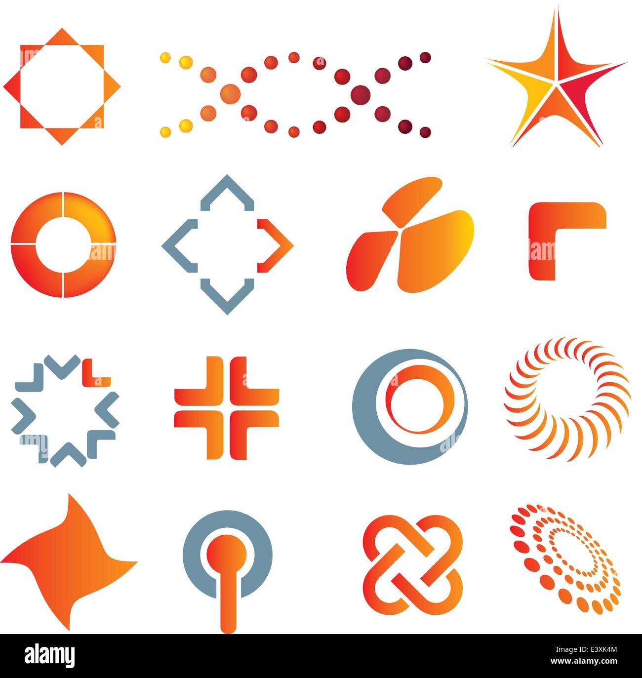 illustrations of colour logo marks and symbols Stock Vector Image & Art ...