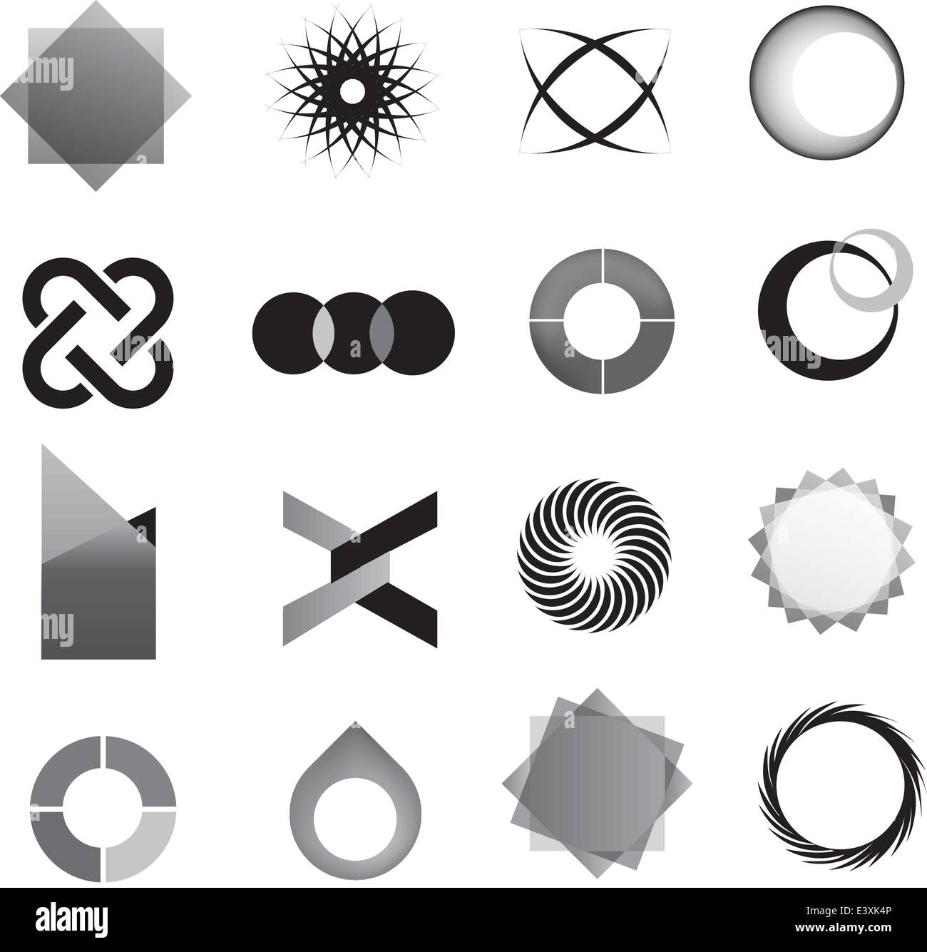 illustrations of colour logo marks and symbols Stock Vector Image & Art ...