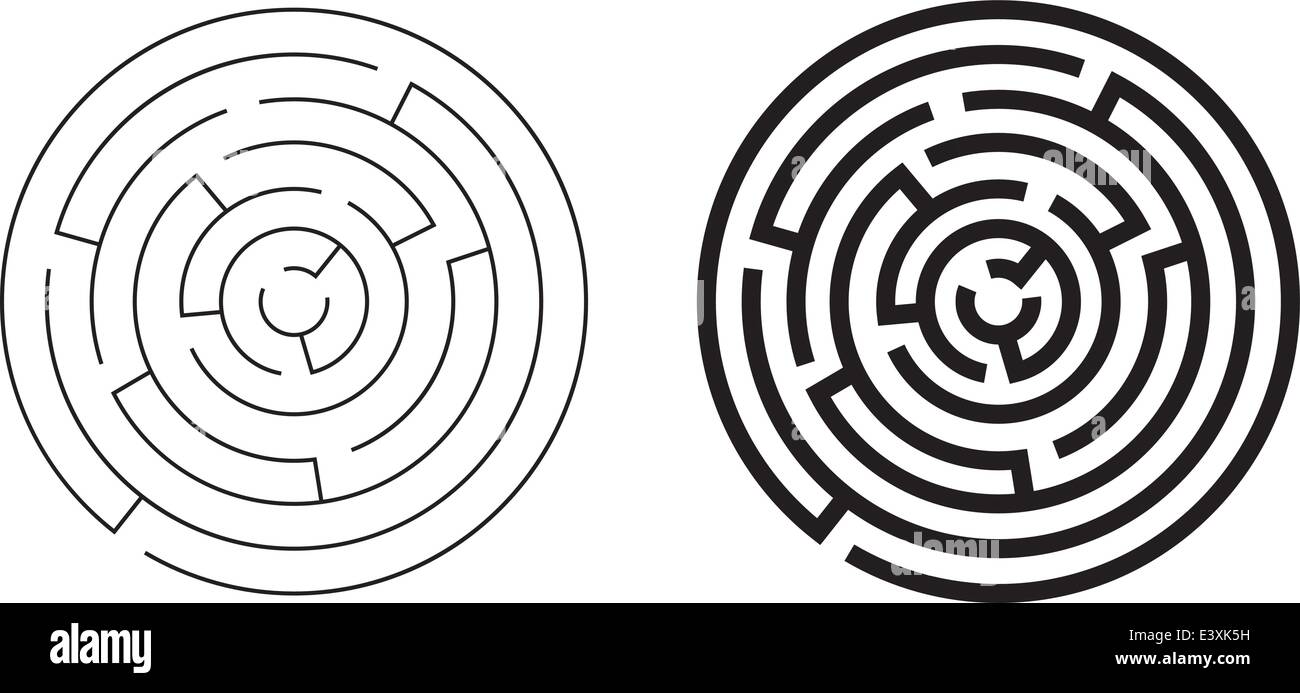 black and white illustration of a maze Stock Vector Image & Art - Alamy