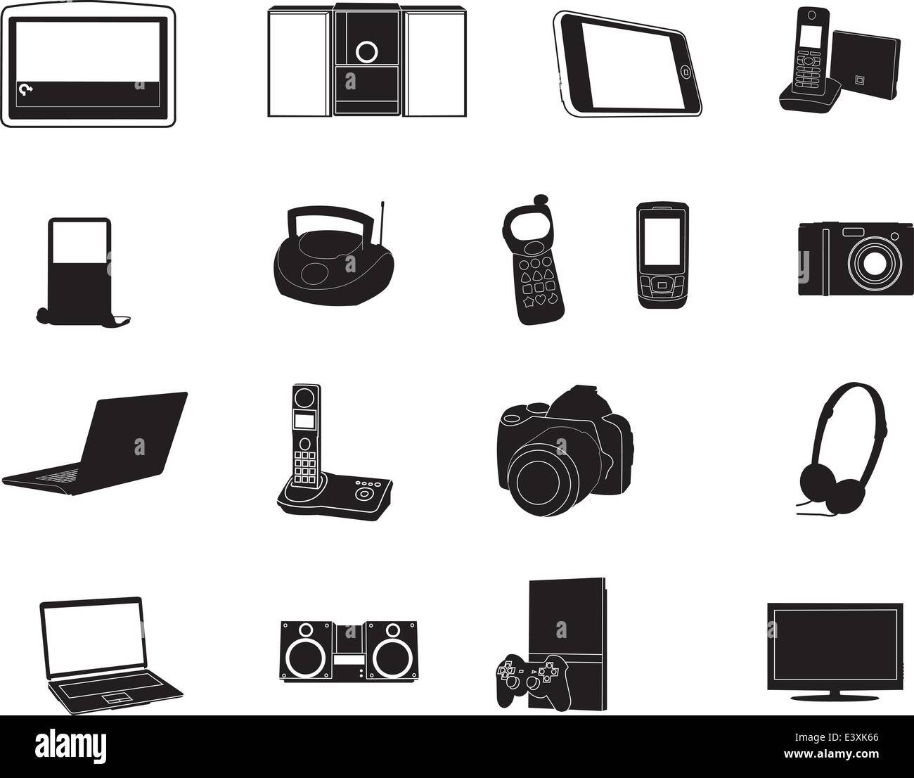 Child girl fun digital technology Stock Vector Images - Alamy