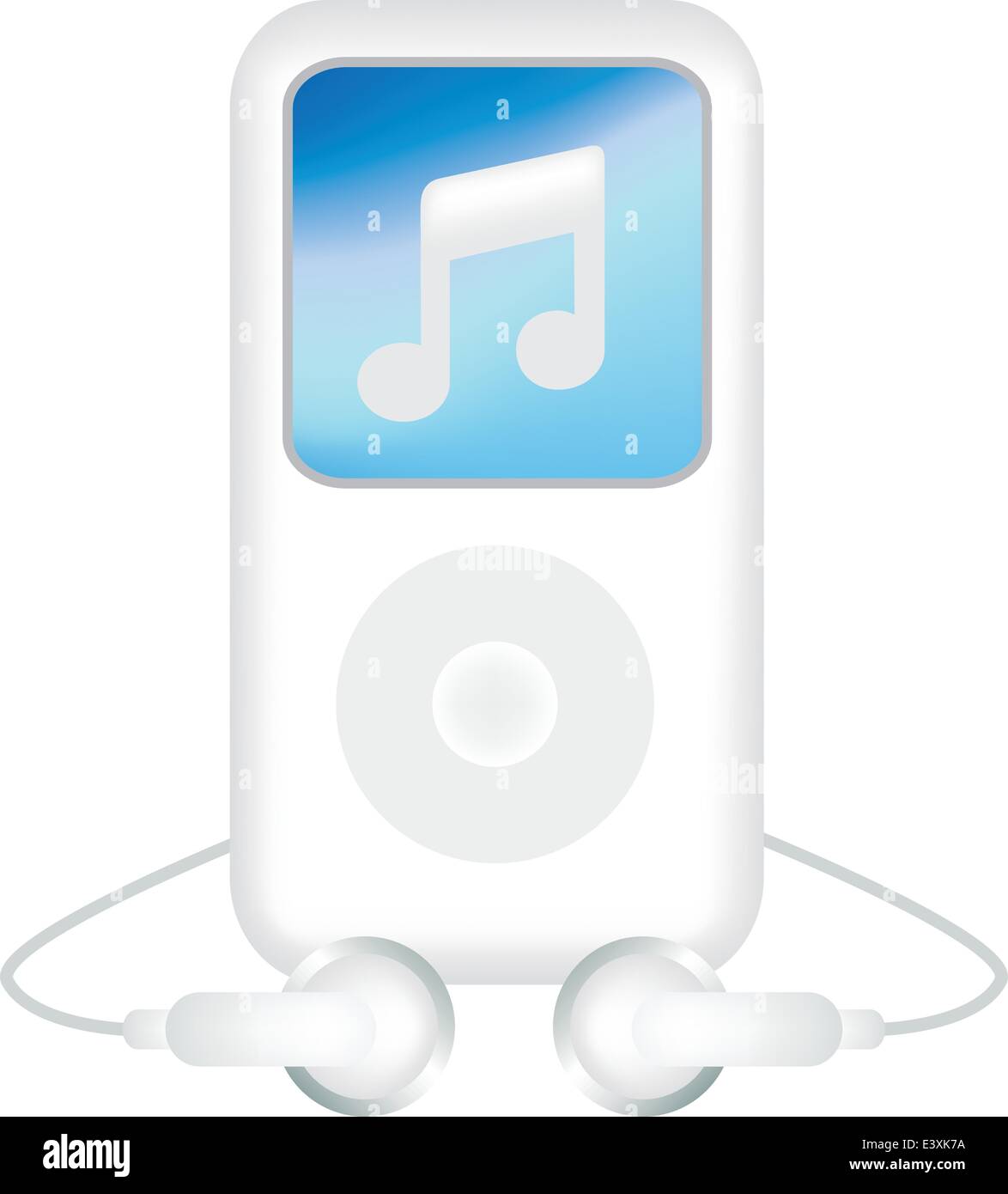 Vector illustration of a white mp3 player Stock Vector Image & Art - Alamy