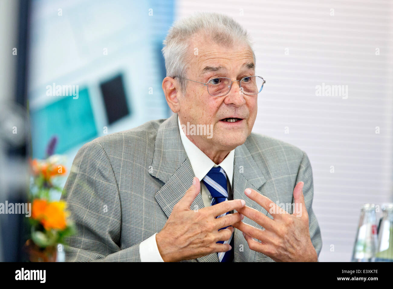 Nuremberg, Germany. 01st July, 2014. CEO of Diehl Group, Thomas Diehl, holds the annual results ...