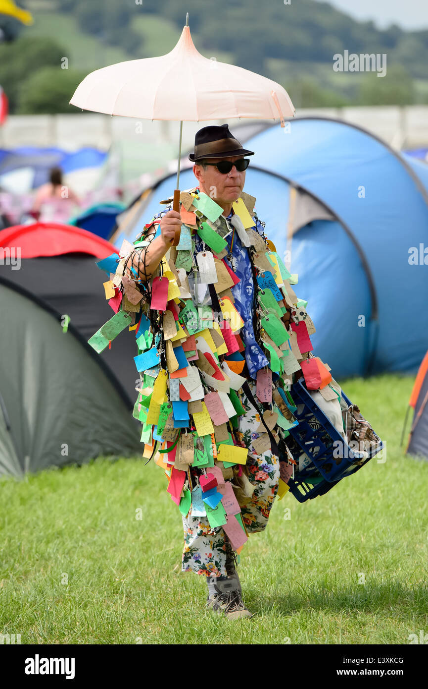 Festival Goers Arrive At Glastonbury Music Festival England Thursday
