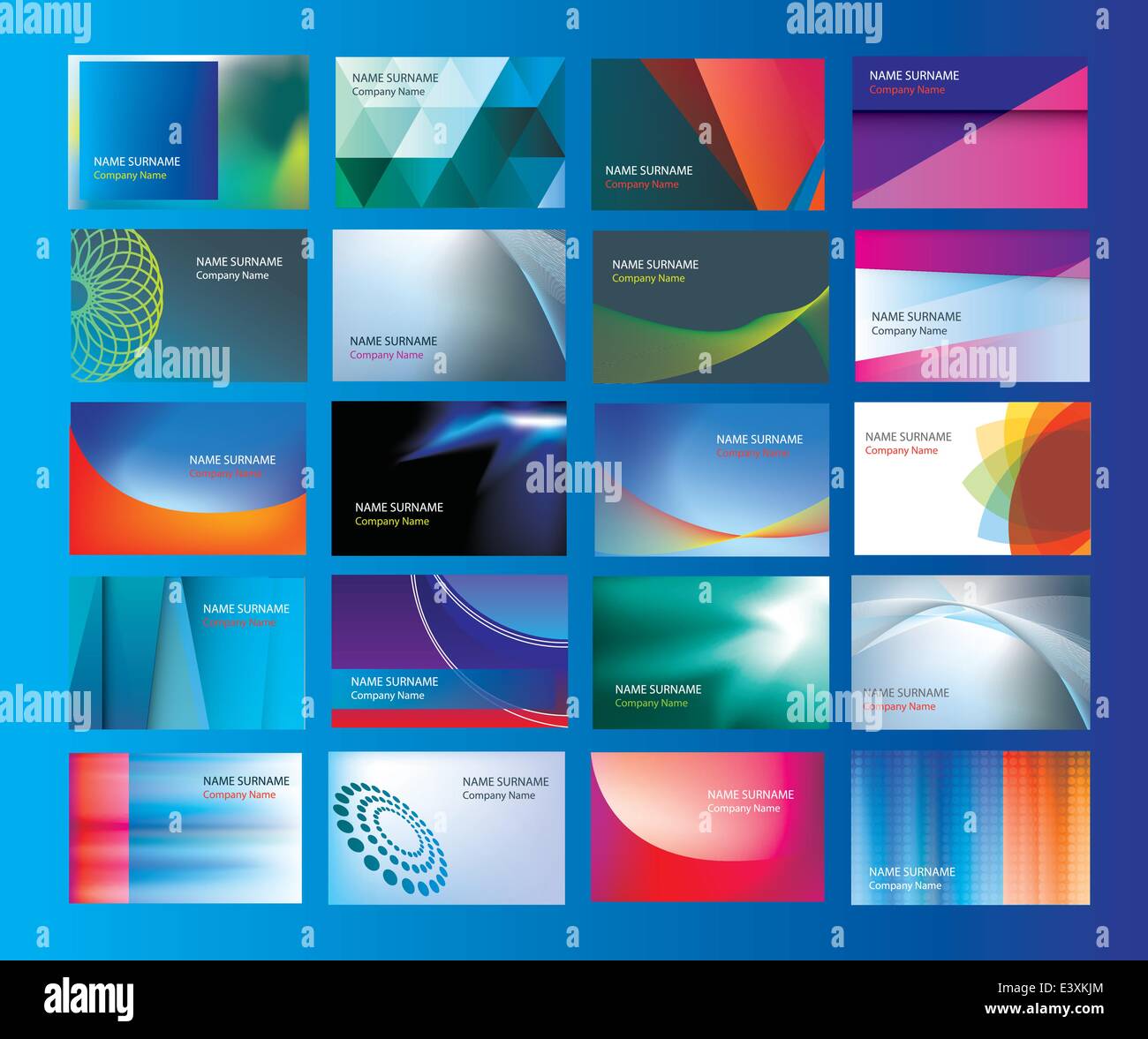 set of new business or company symbols on a white background Stock ...