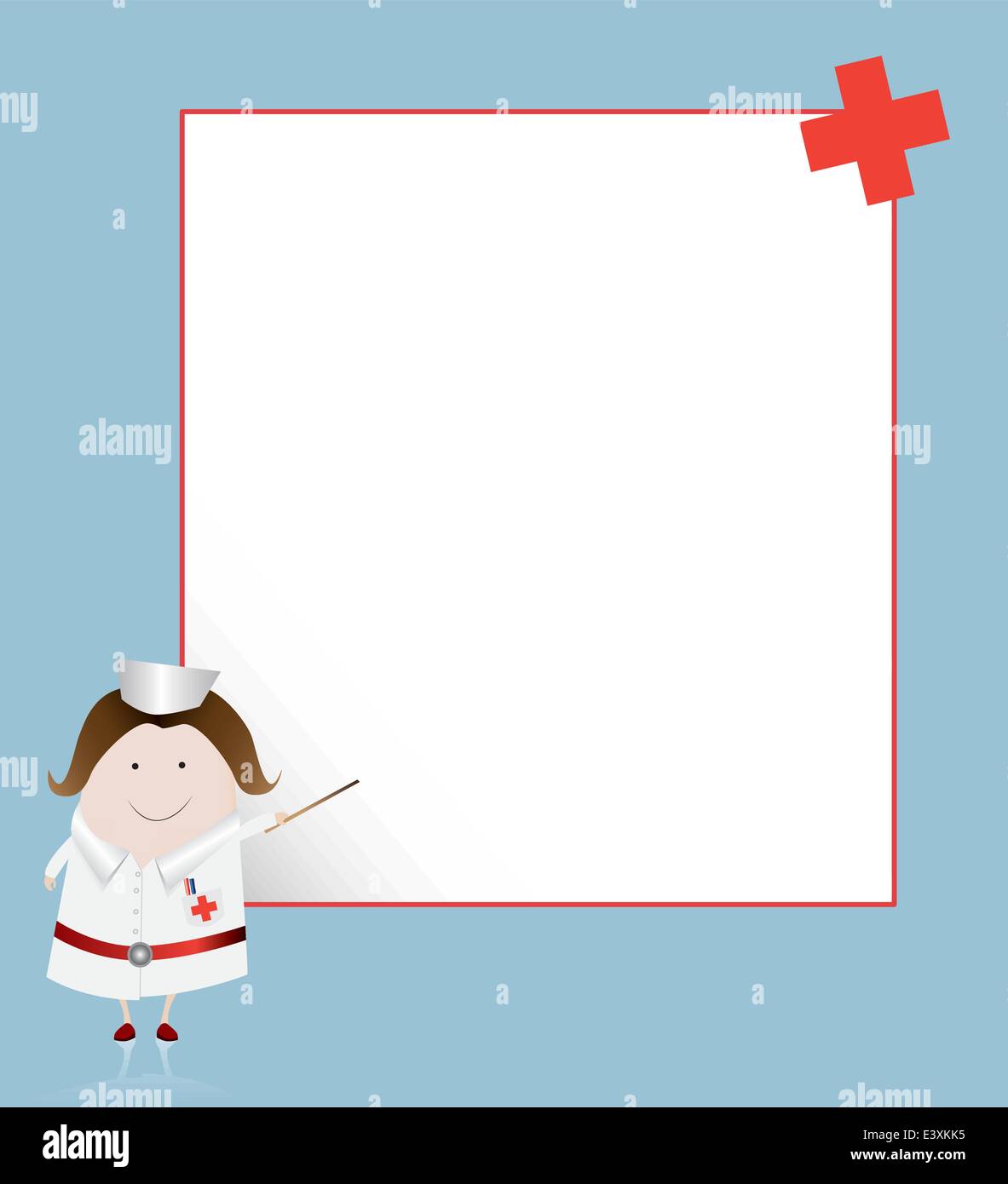 illustration of cute nurse and empty sign Stock Vector Image & Art - Alamy
