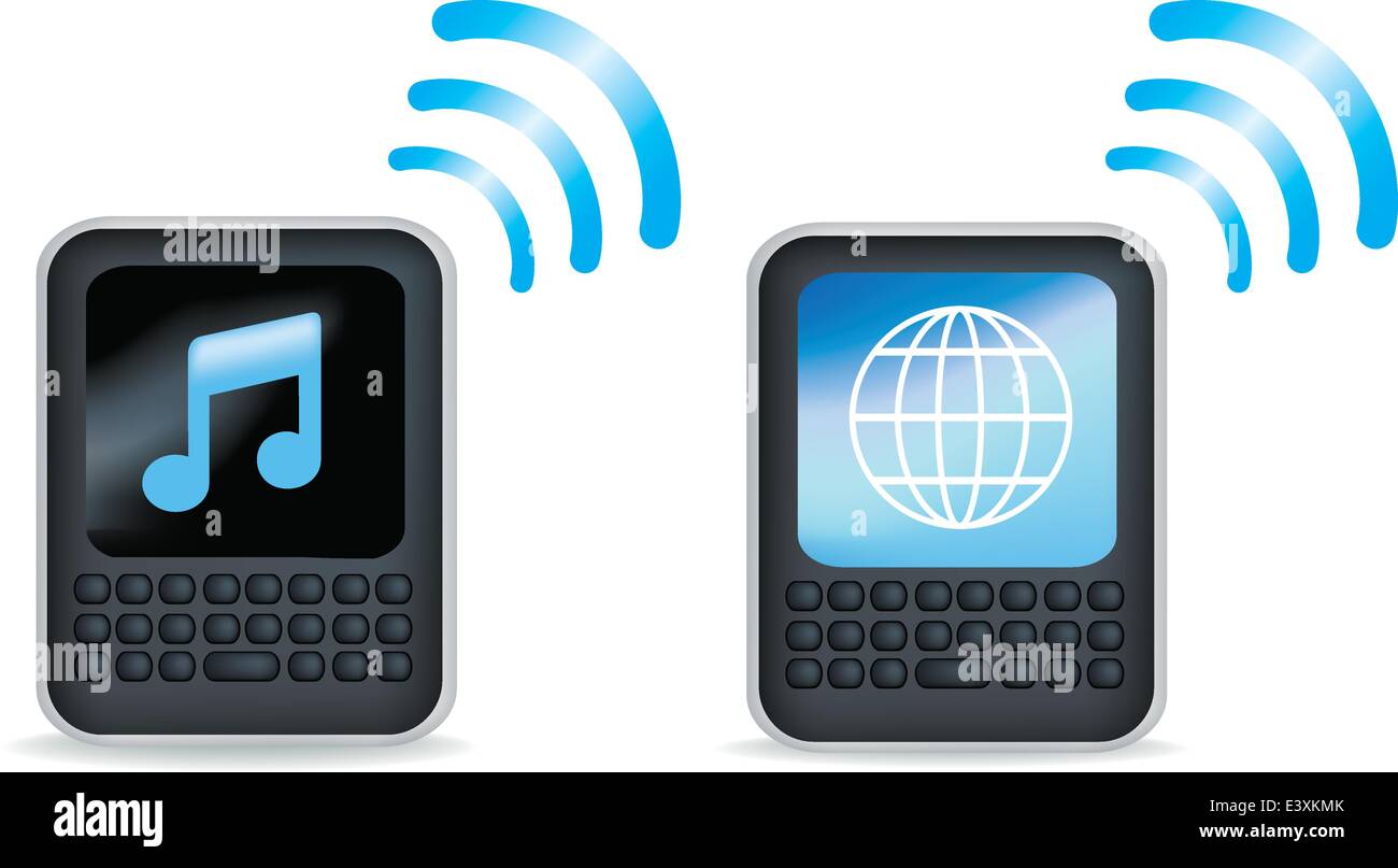 A generic illustration of a black generic mobile phone or pda Stock ...