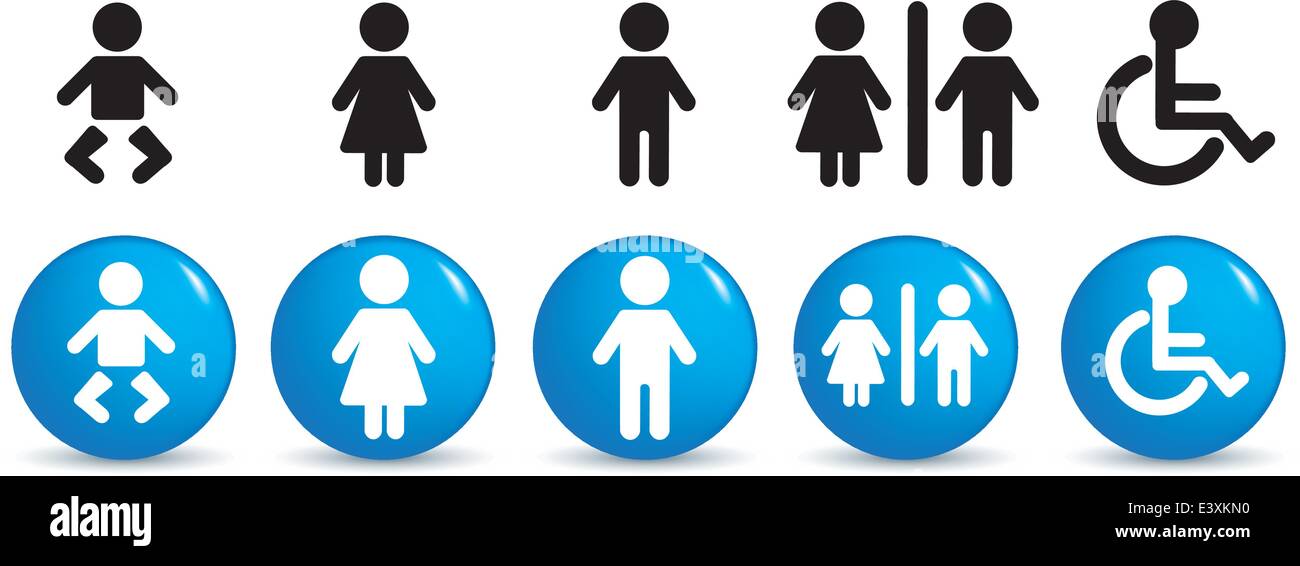 Illustration of a set of people signage Stock Vector Image & Art - Alamy