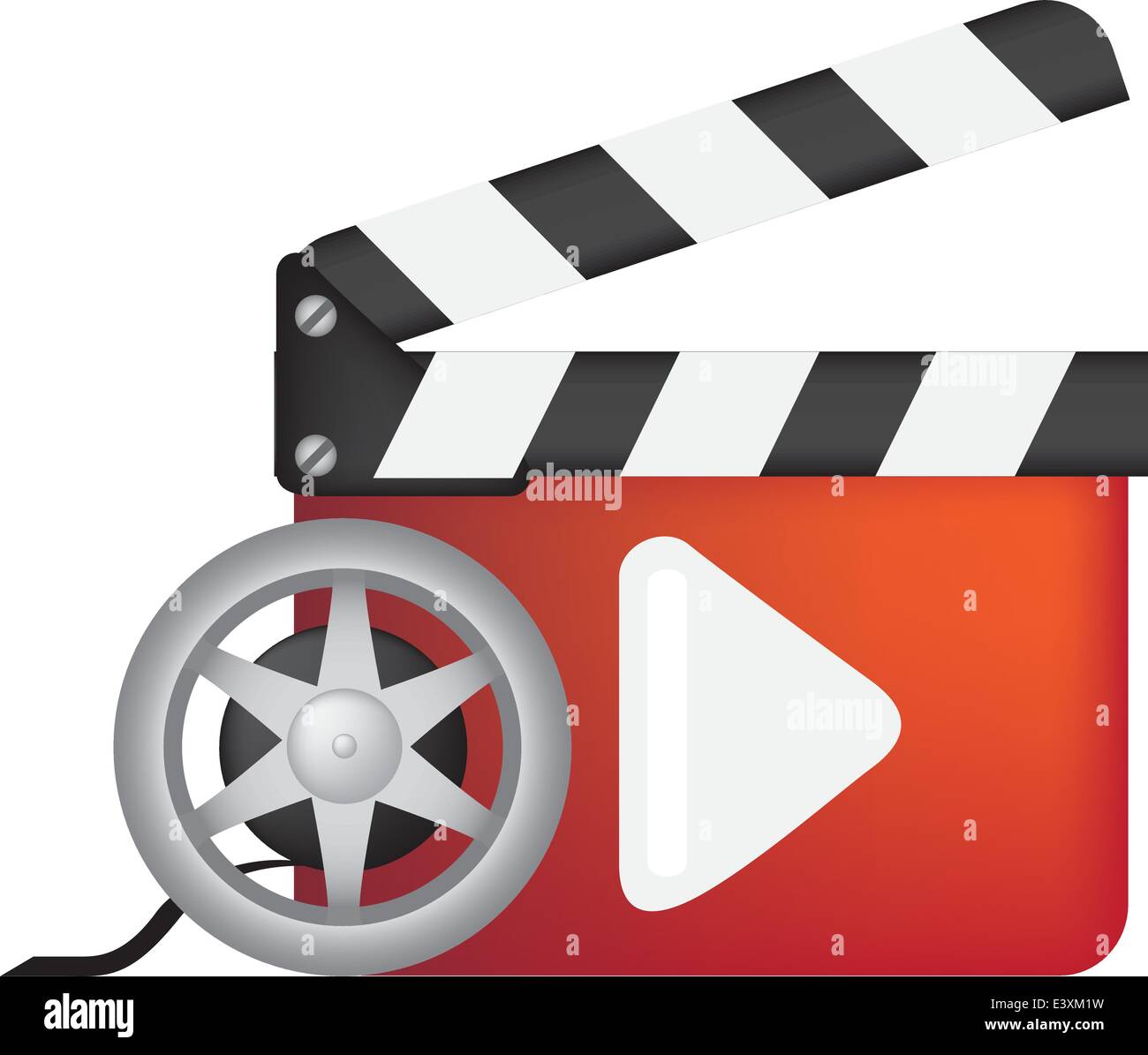 movie, film and cinema, play icon. full colour illustration Stock ...