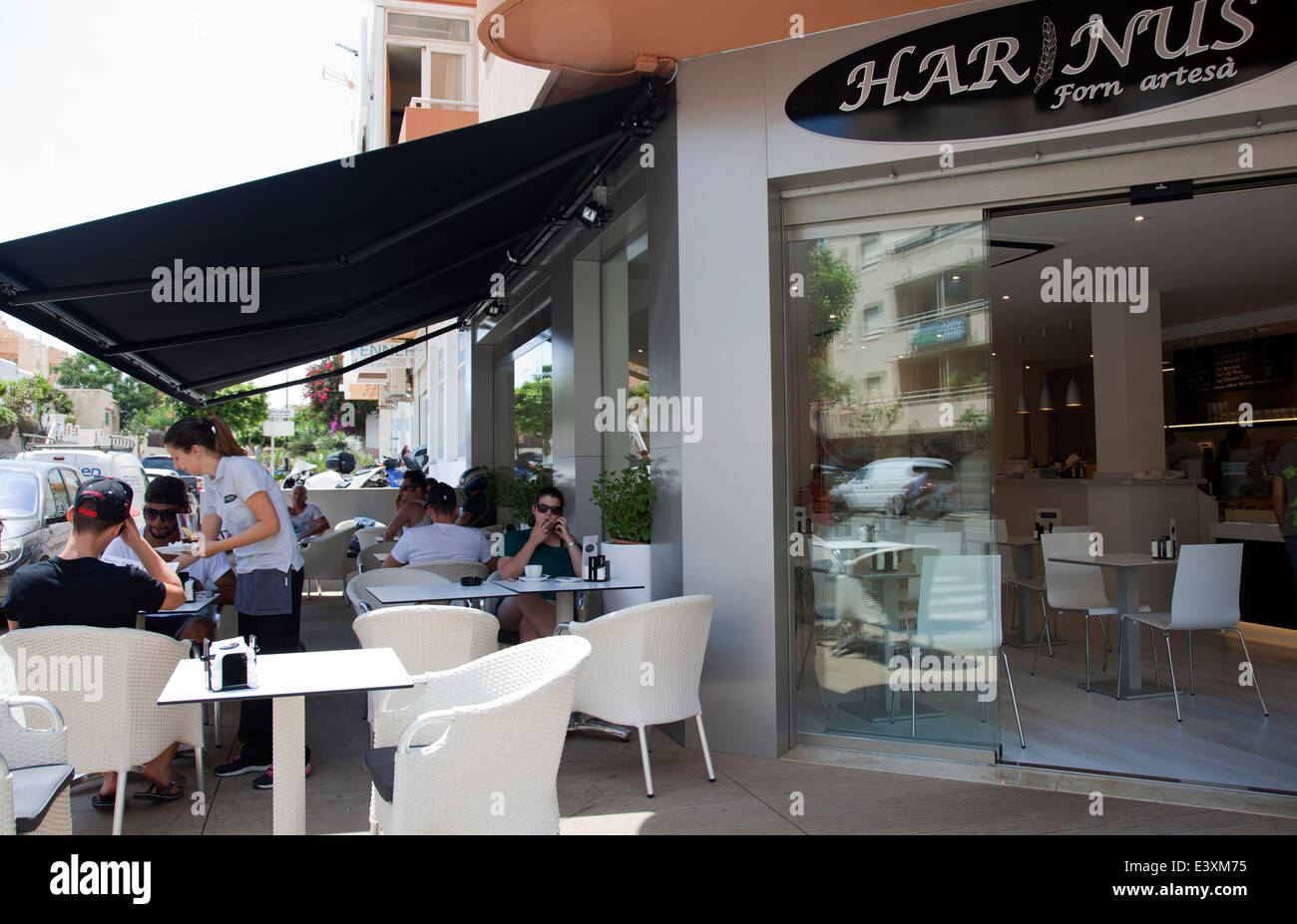 Har Nus Cafe in Figueretas on Av Espana in Ibiza - Spain Stock Photo ...
