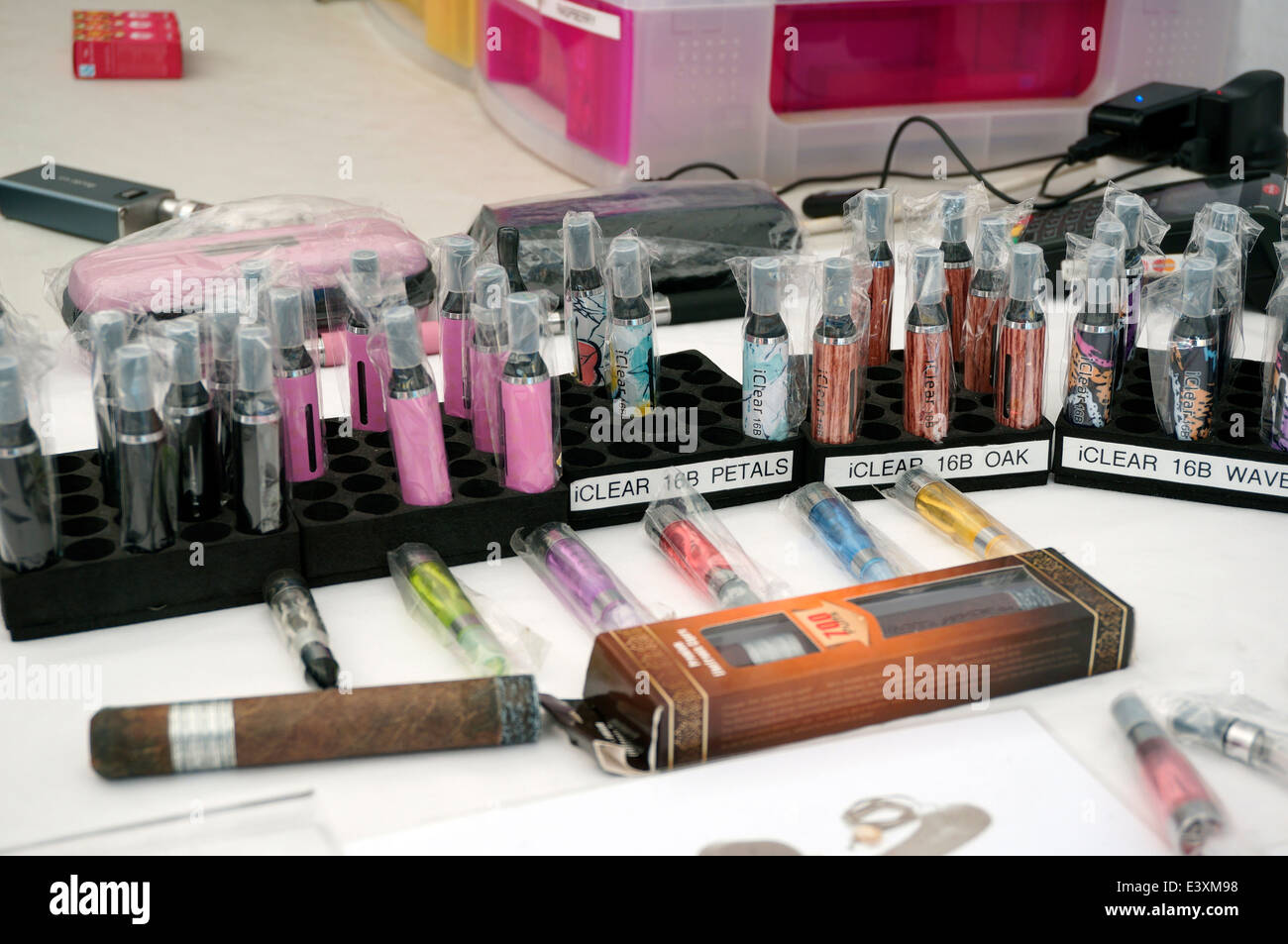 Electronic disposable E Cigarette (e-cigarette) items for sale on a ...