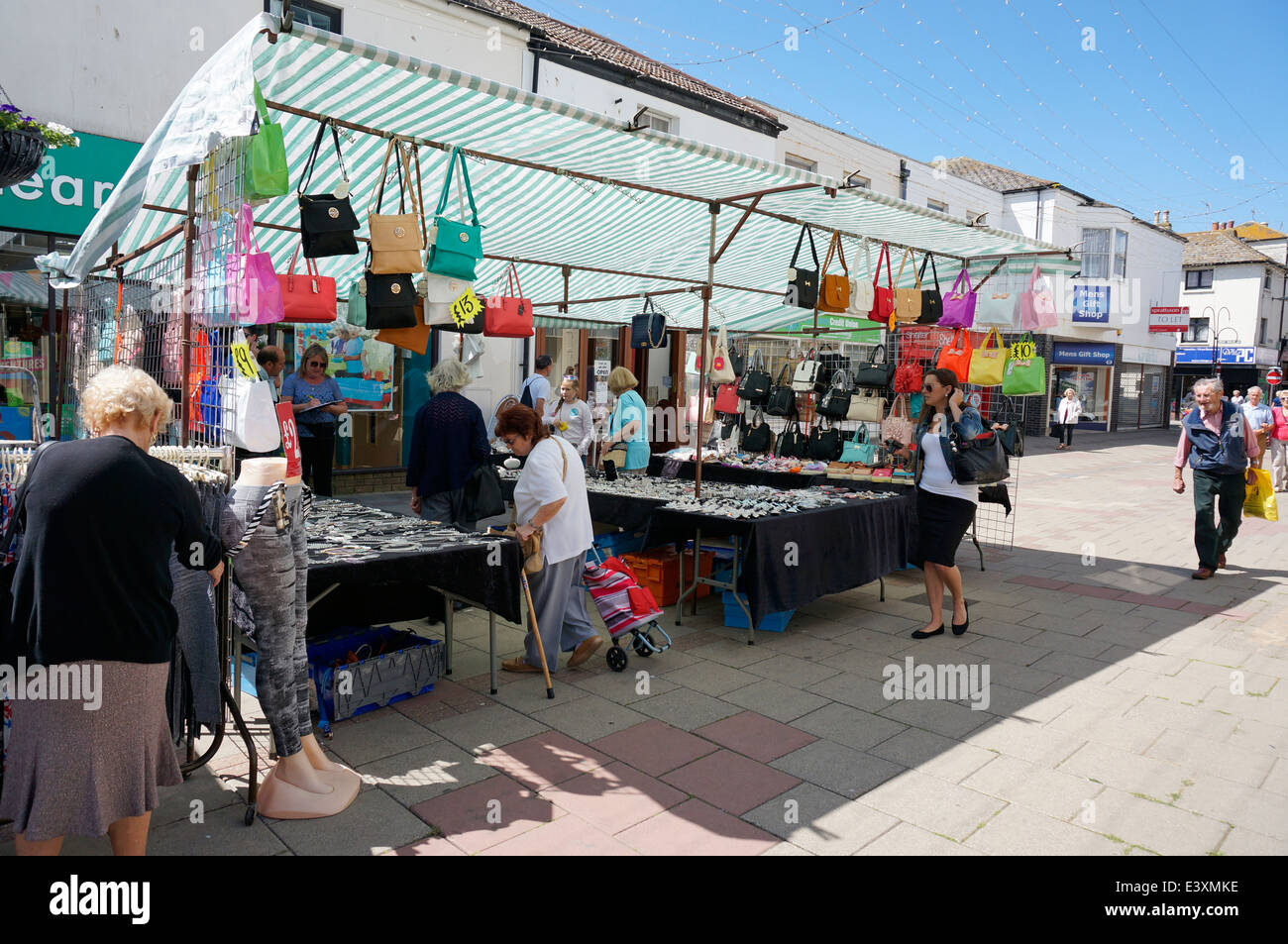 A market stall selling a selection of goods & sundry items in Worthing ...