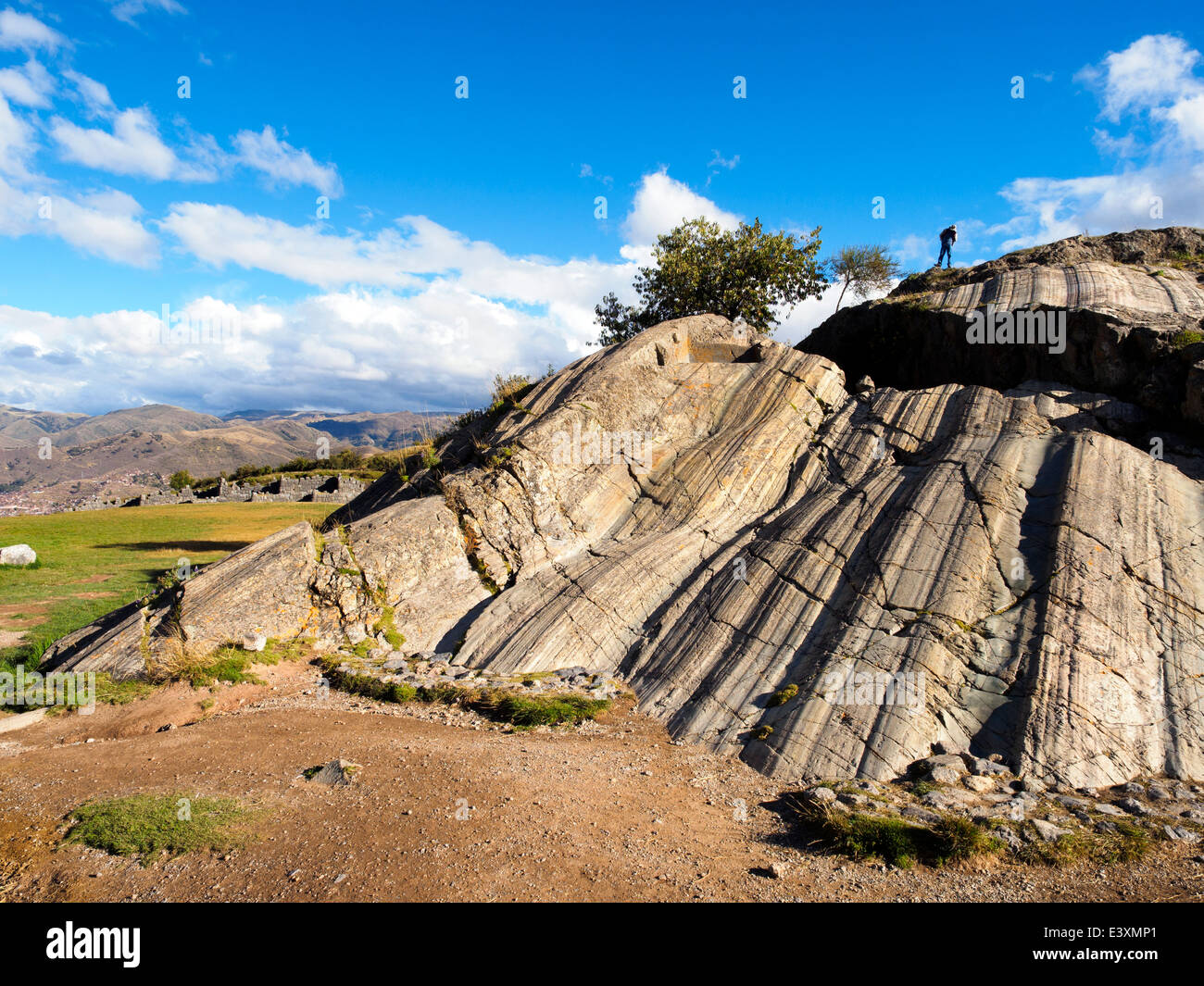 Roca Sagrada, glacial rock formations at the Inca ruins of Saksaywaman ...