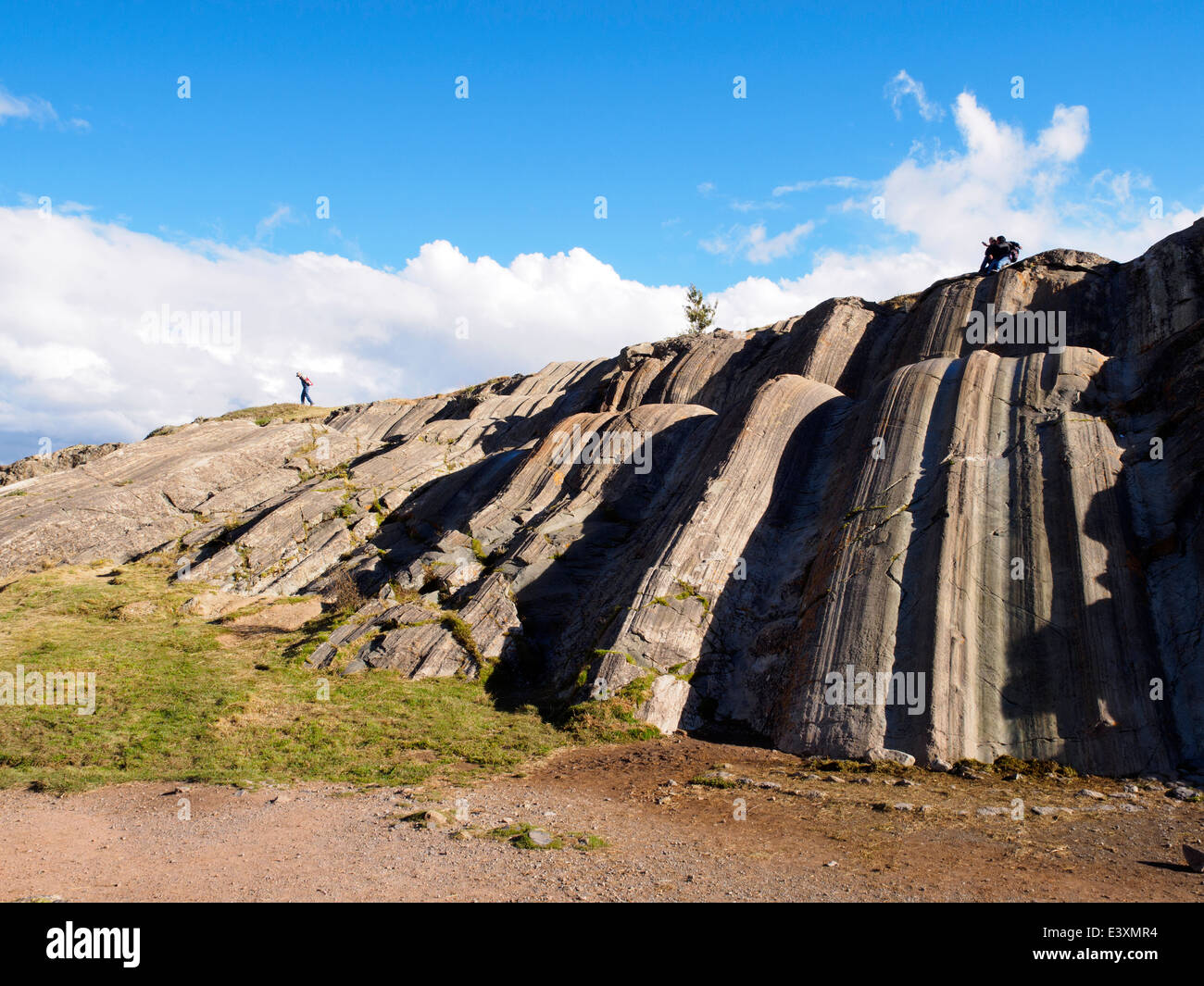 Roca Sagrada, glacial rock formations at the Inca ruins of Saksaywaman ...