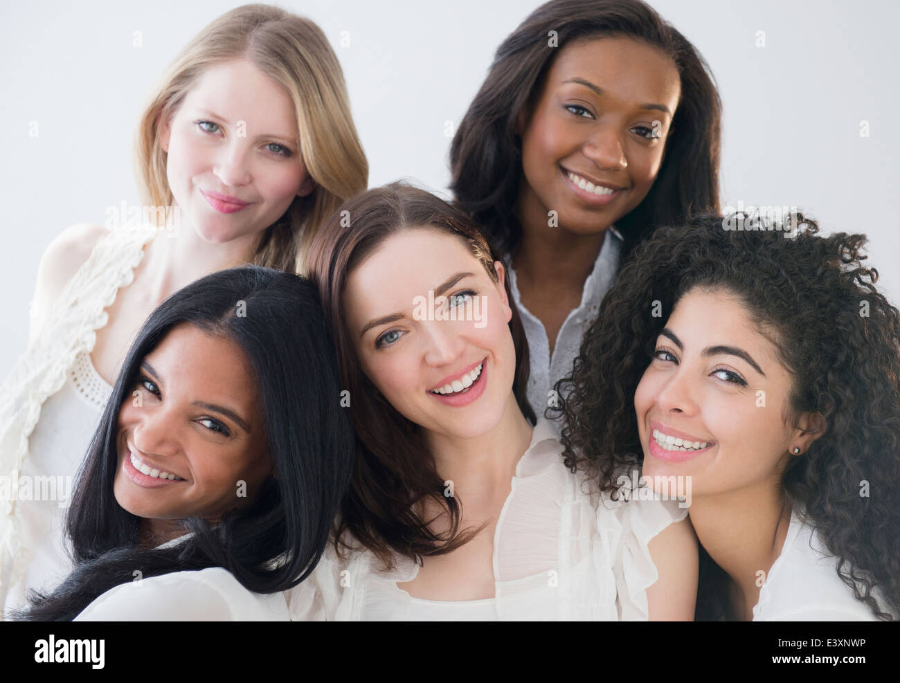 Women smiling together Stock Photo - Alamy