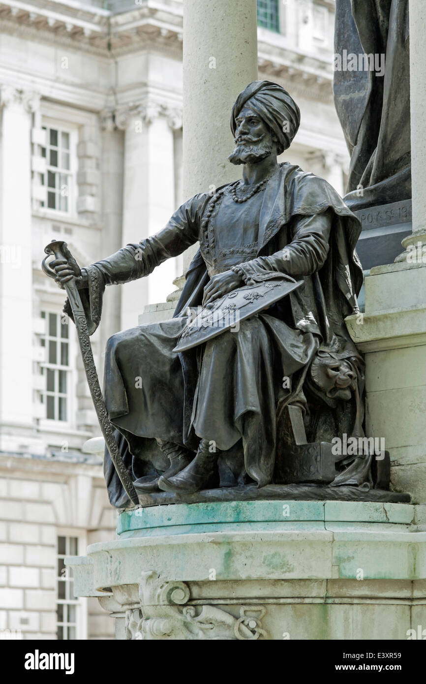 Turbaned Warrior (detail of the Lord Dufferin Memorial ) in the grounds ...