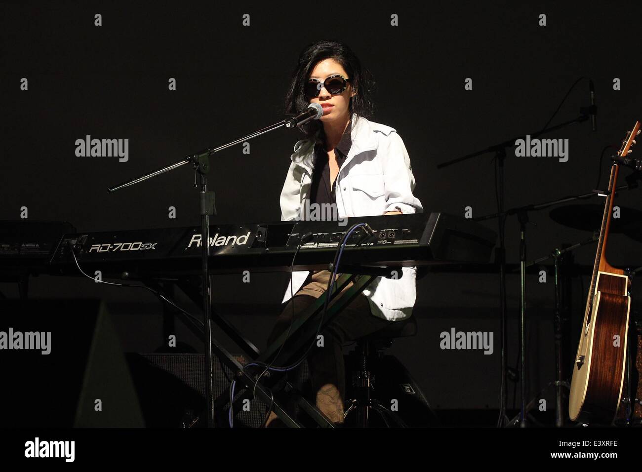 Singer Wanting Qu rehearses for her coming concert in Taipei,China on ...