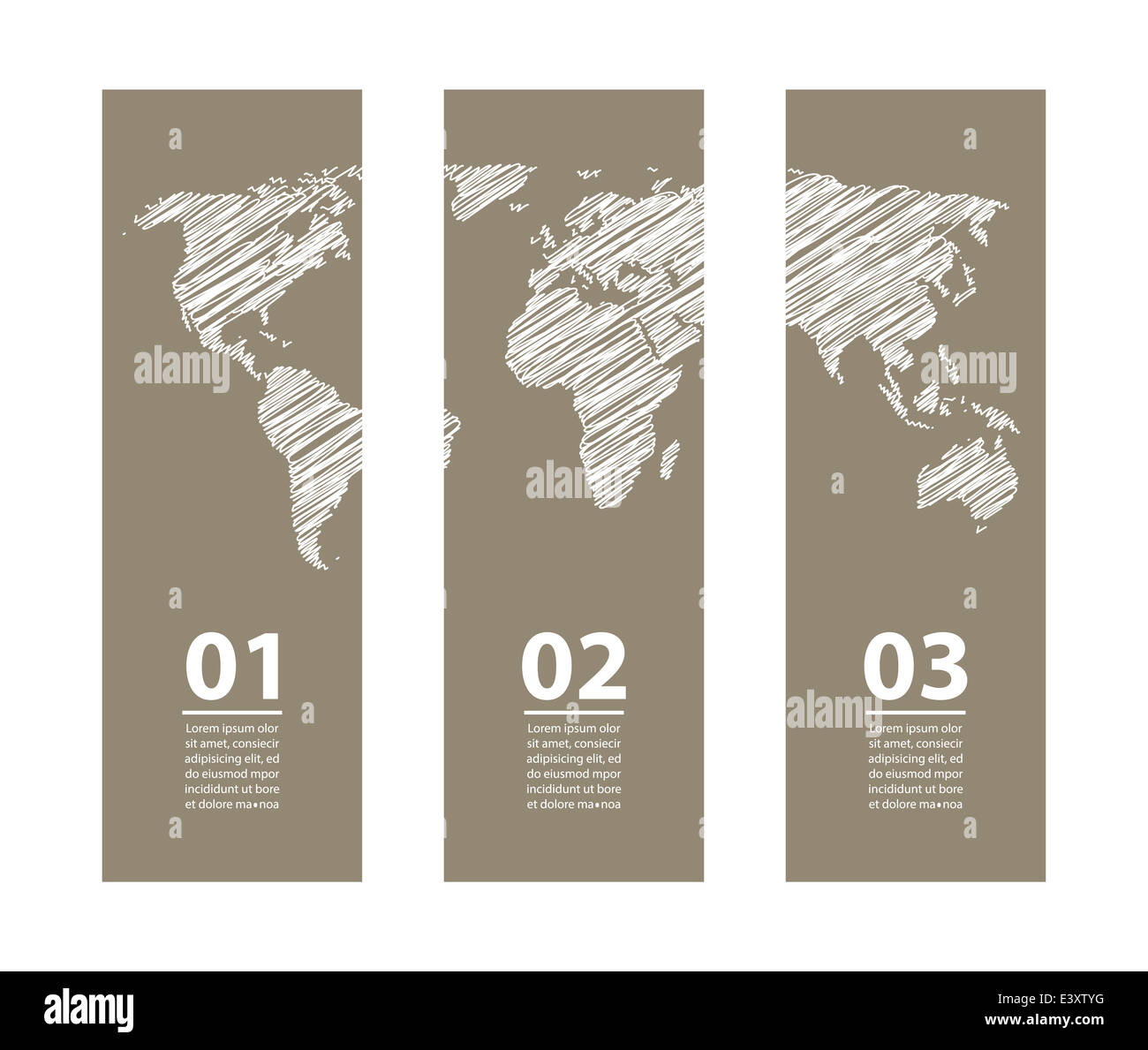 vector banners with special sketch design Stock Photo - Alamy