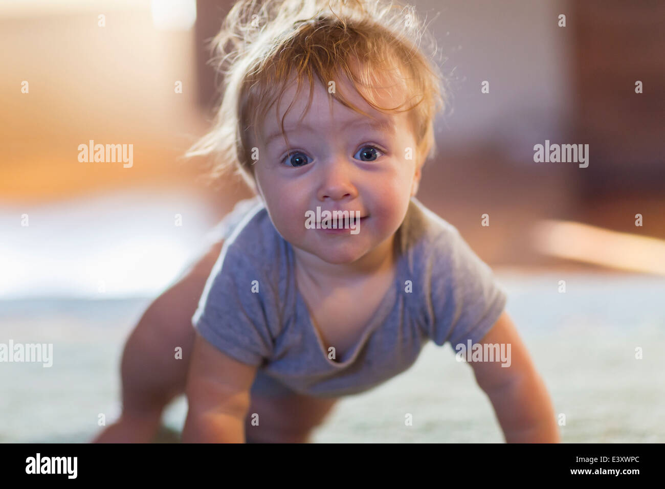 Baby boy 6 11 months crawling hi-res stock photography and images - Alamy