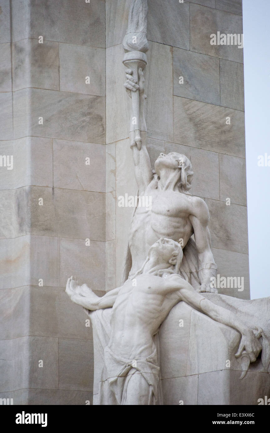 The Spirit of Sacrifice, detail of the ‪Canadian National Vimy Memorial ...