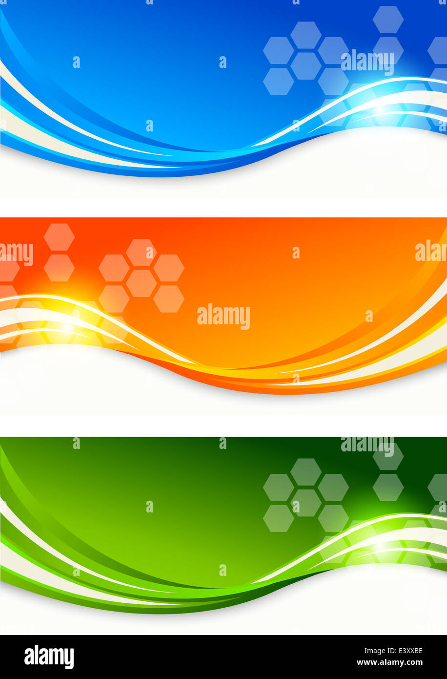 Set of colourful banners Stock Photo - Alamy