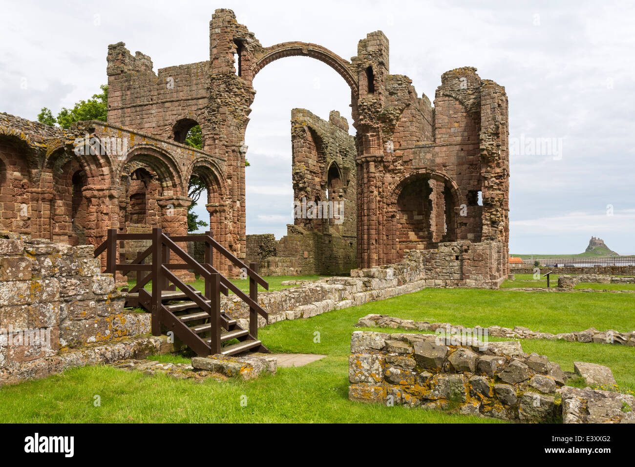 Ruins of Lindisfarne Priory Holy Island Stock Photo - Alamy