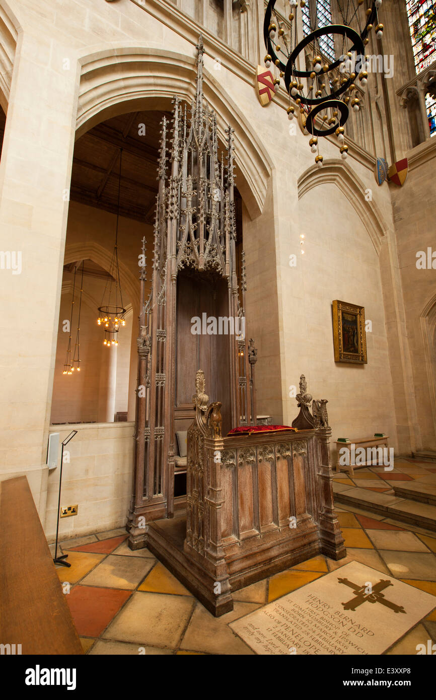 UK England, Suffolk, Bury St Edmunds, Cathedral, the Cathedra Bishop’s ...