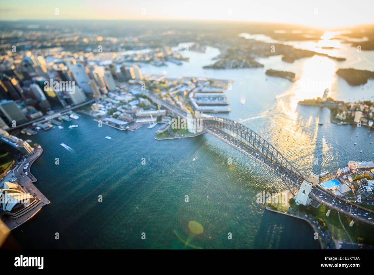 Aerial view of Sydney cityscape, Sydney, New South Wales, Australia ...