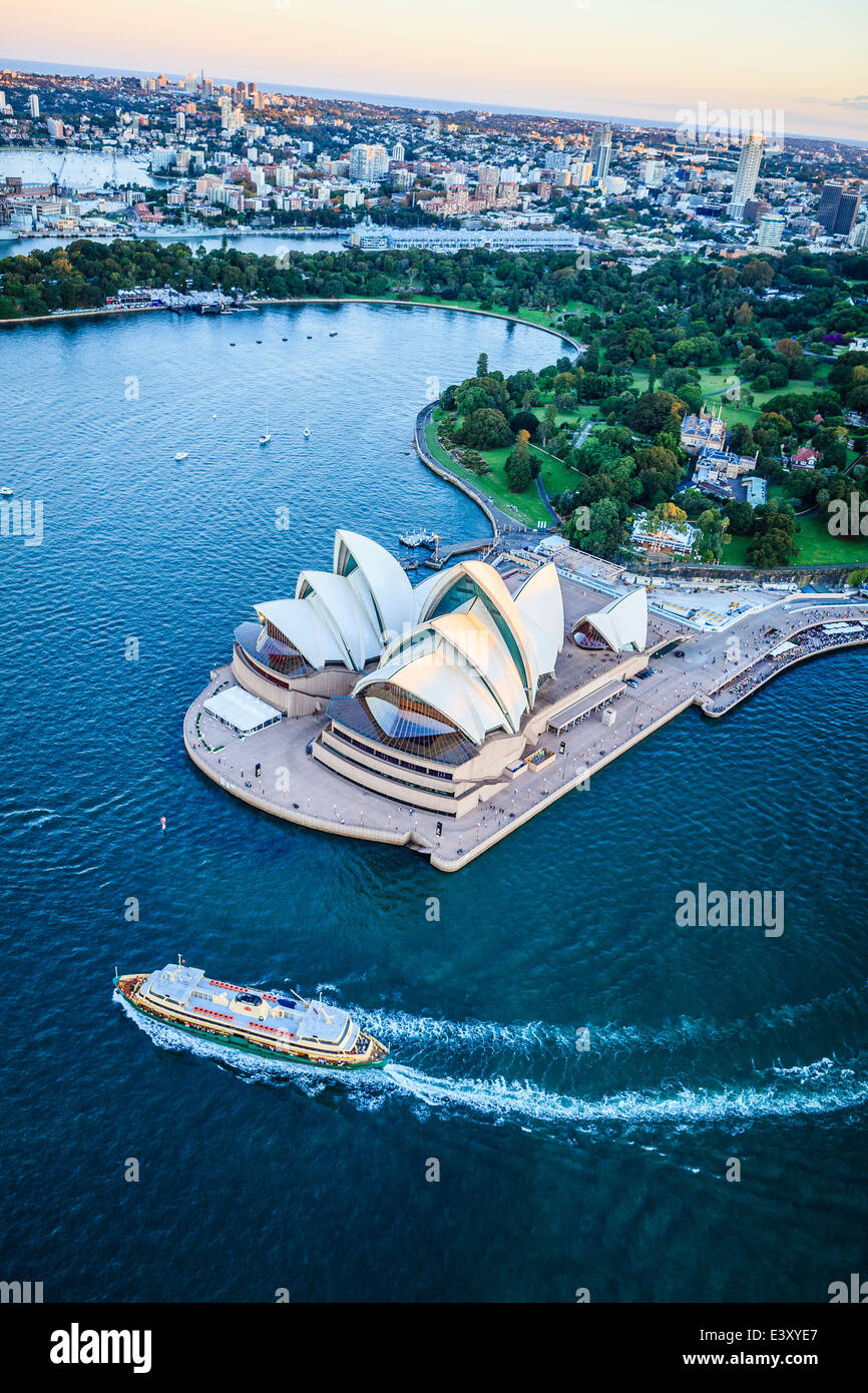 Aerial view of Sydney cityscape, Sydney, New South Wales, Australia ...