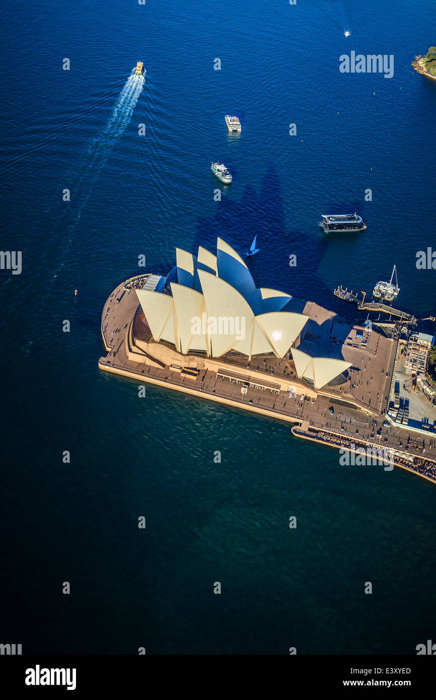 Aerial view of Sydney cityscape, Sydney, New South Wales, Australia ...