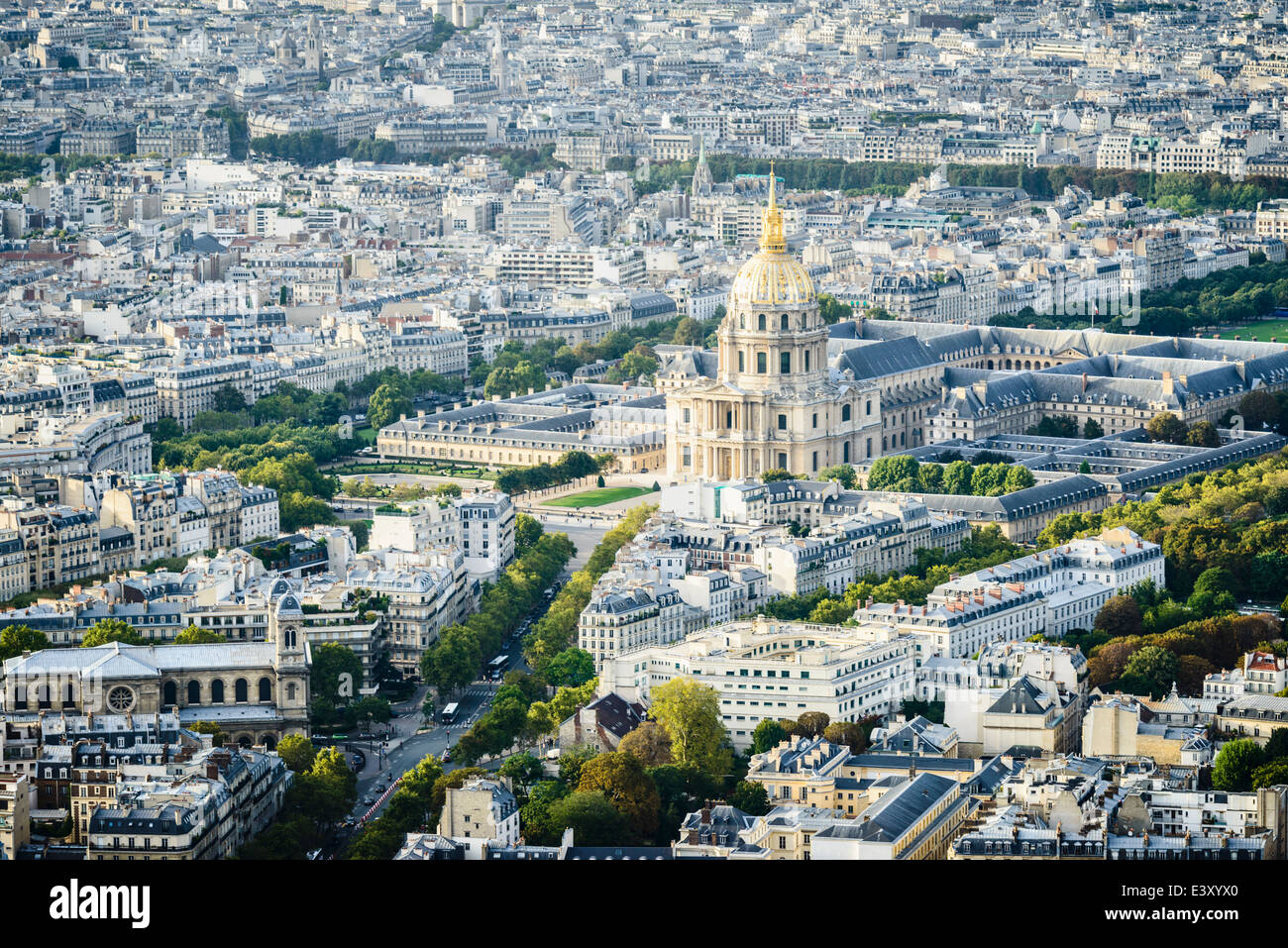 Aerial view of Paris cityscape, Paris, Ile de France, France Stock ...