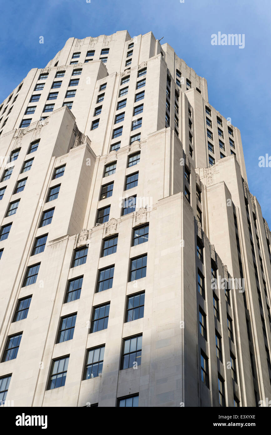 Looking up at the exterior of the Metropolitan North building at 11 ...