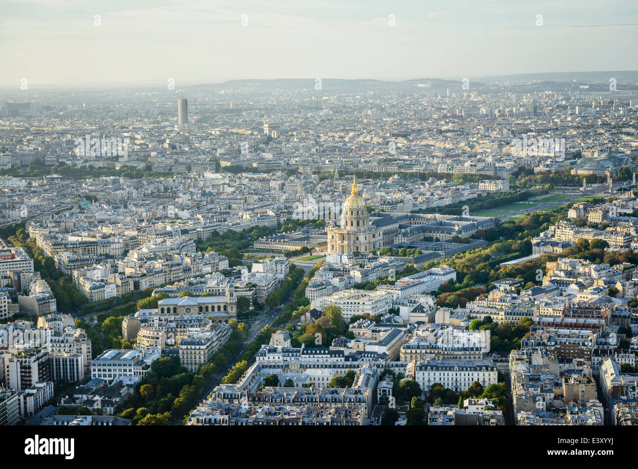 Aerial view of Paris cityscape, Paris, Ile de France, France Stock ...