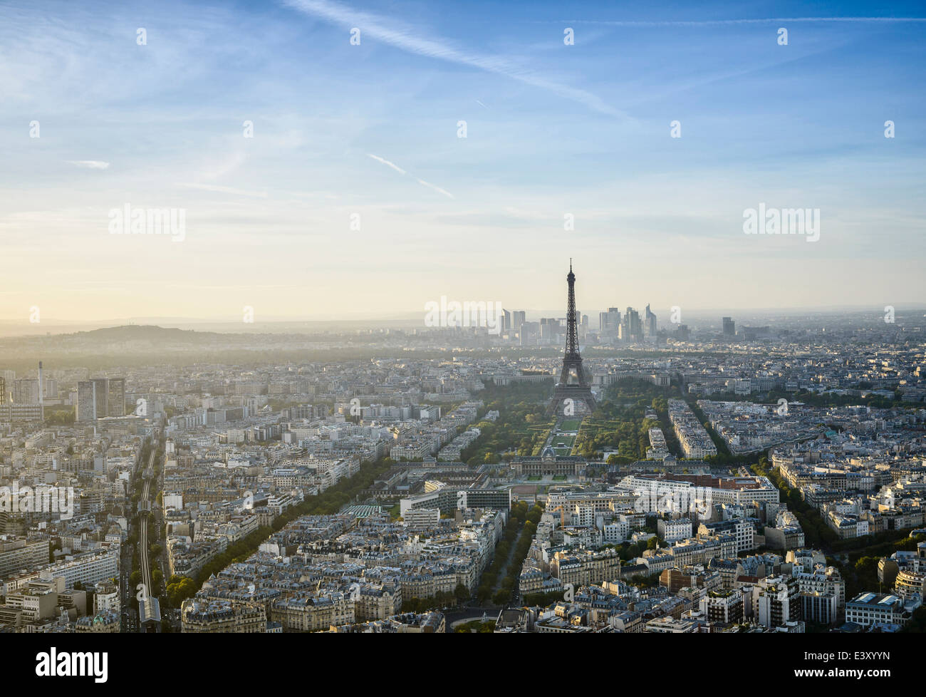 Aerial view of Paris cityscape, Paris, Ile de France, France Stock ...