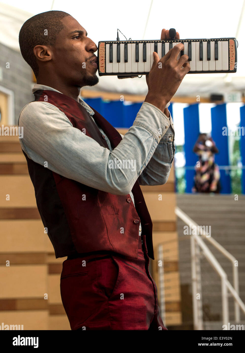 Aspen, Colorado, USA. 30th June, 2014. Musician JON BATISTE performs to ...